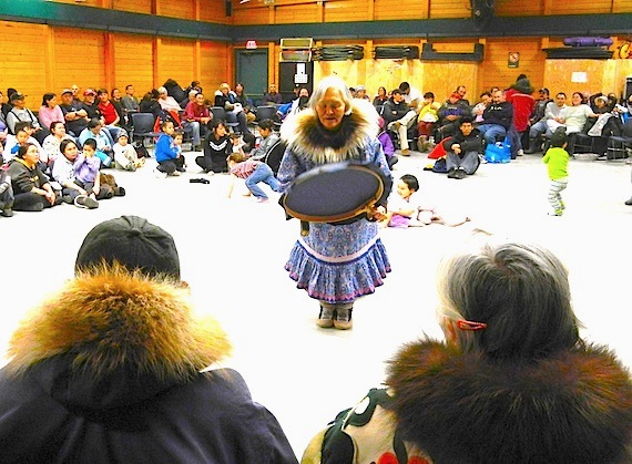 Photo: Drum dancing at KIA’s AGM