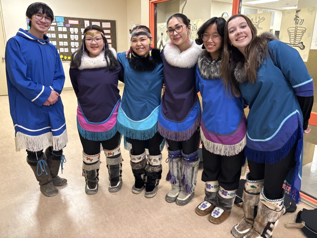 Inuksuk Drum Dancers headed for stage at Arctic Winter Games