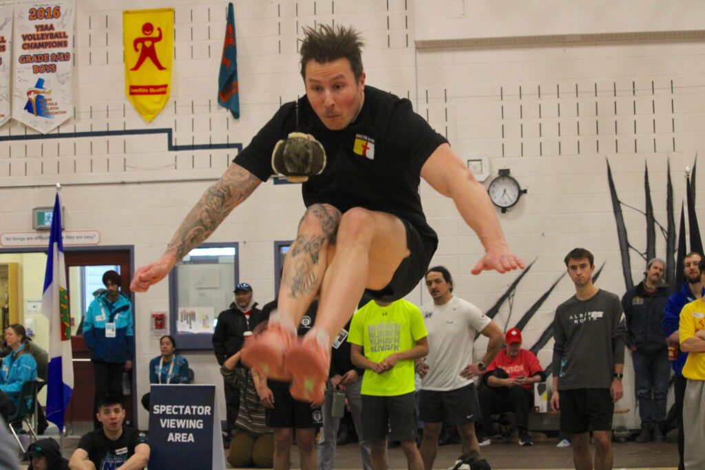Greenland athlete breaks world record in two-foot high kick jump